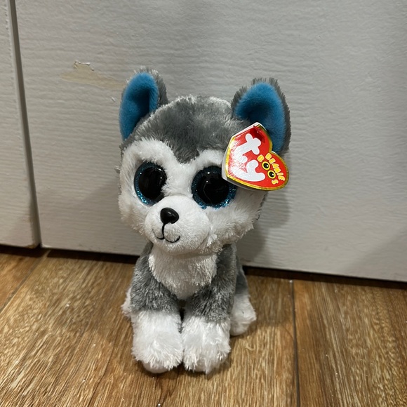 Toys | Ty Beanie Boos Slush Gray Husky Dog | Poshmark